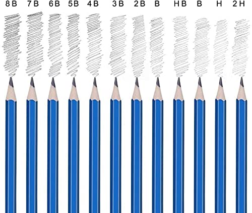 ZZWOND Drawing Pencils For Artists,72 Piece Kit Sketch Pencils and Colored Pencils Art Set - Ideal Gift for Beginners & Pro Artists Drawing Art, Sketching, Shading & Colouring