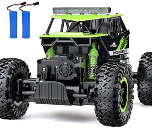 nqd rc car, remote control monster truck, 2.4ghz 4wd off road rock crawler vehicle, 1:16 all terrain rechargeable electric toy for boys & girls