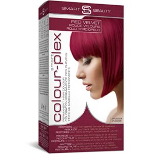 deep red hair dye permanent with added plex hair anti-breakage technology, vegan & cruelty free | smart beauty