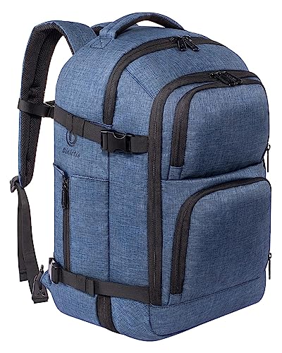 Dinictis 40L Travel Laptop Backpack for 17 Inch Notebook, Carry on Flight Approved Suitcase Backpack, Water Resistant Weekender Business Large Daypack for Men and Women-Blue