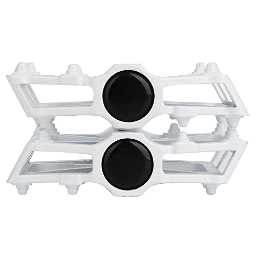 boruizhen Aluminium CNC Bike Platform Pedals Lightweight Road Cycling Bicycle Pedals for MTB BMX (White)