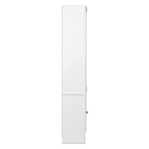 Prepac Tall Bookcase with 2 Shaker Doors, 80" H, White