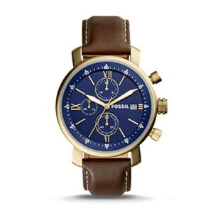 rhett chronograph brown leather watch