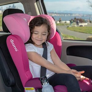 Diono Cambria 2 XL, Dual Latch Connectors, 2-in-1 Belt Positioning Booster Seat, High-Back to Backless Booster with Space and Room to Grow, 8 Years 1 Booster Seat, Pink