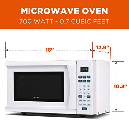 Commercial Chef CHM770 Counter Top Microwave, 0.7 Cubic Feet