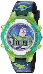 disney toy story kids' tym4031 digital display quartz black watch