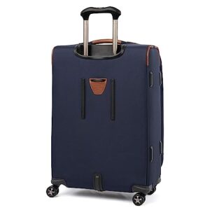 Travelpro Crew Versapack Softside Expandable 8 Spinner Wheel Luggage, USB Port, Men and Women, Patriot Blue, Checked Medium 25-Inch