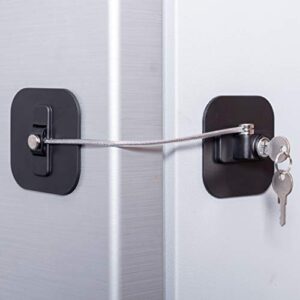 refrigerator lock,fridge lock with keys,freezer lock and refrigerator lock for child proof(fridge lock-black 1pack)