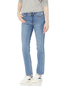 tommy hilfiger women's tribeca straight denim, enchant wash, 4