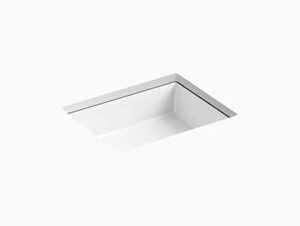 kohler k-ec2882-0 verticyl rectangle bathroom sink, white