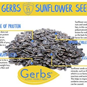 GERBS Jumbo Raw Whole Sunflower Seeds, 32 ounce Bag, Unsalted, Top 14 Food Allergen Free, Non GMO, Vegan, Keto, Paleo Friendly