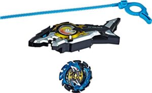 beyblade burst turbo slingshock riptide blast set -- right/left-spin launcher with right-spin battling top, age 8+