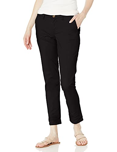 Tommy Hilfiger Hampton Chino Lightweight Pants for Women with Relaxed Fit, Black, 8