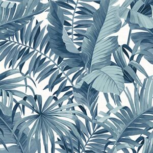 nuwallpaper nus3148 maui peel & stick wallpaper, blue