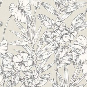 nuwallpaper nus3145 grey cayman peel & stick wallpaper, neutral