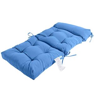 QILLOWAY Indoor/Outdoor High Back Chair Cushion,Spring/Summer Seasonal Replacement Cushions.(Marine Blue)