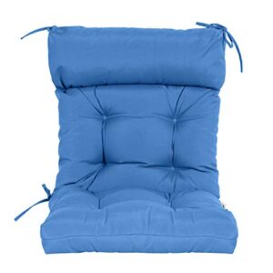 QILLOWAY Indoor/Outdoor High Back Chair Cushion,Spring/Summer Seasonal Replacement Cushions.(Marine Blue)