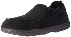 skechers men's 66445 expected x slipper, black, 9 medium us