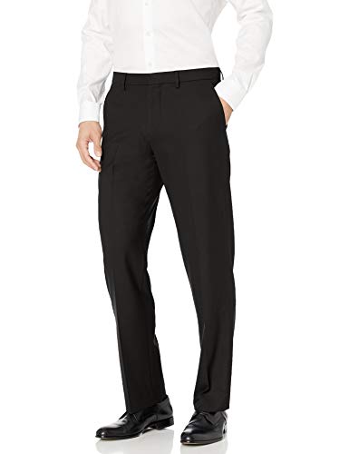 Amazon Essentials Men's Classic-Fit Wrinkle-Resistant Stretch Dress Pant, Black, 36W x 28L