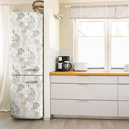 RoomMates RMK11326WP Beige Perennial Blooms Peel and Stick Wallpaper, Roll, Beige