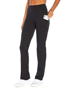 marika women's standard eclipse tummy control bootleg pant, black, medium