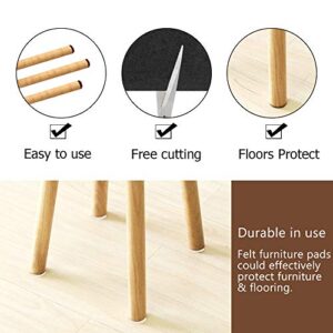 Felt Furniture Pads -321 Pcs Furniture Pads Hardwoods Floors Self Adhesive, Cuttable Felt Chair Pads , Anti Scratch Floor Protectors for Furniture Feet Chair Legs, Furniture Felt Pads , Black & Beige