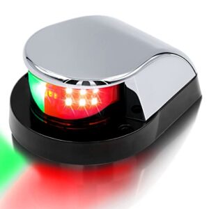 obcursco boat navigation lights, marine led navigation light, boat led bow light. ideal for pontoon, skiff, and small boat