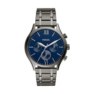 fenmore midsize multifunction smoke stainless steel watch