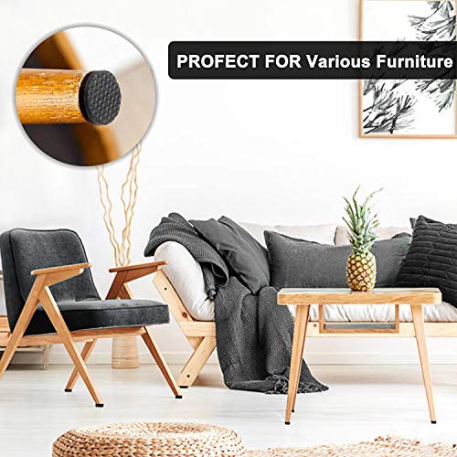 Non Slip Furniture Pads -24 pcs 2" Furniture Grippers Hardwood Floors , Non Skid for Furniture Legs,Self Adhesive Rubber Furniture Feet, Anti Slide Furniture Floors Protectors for Keep Couch Stoppers