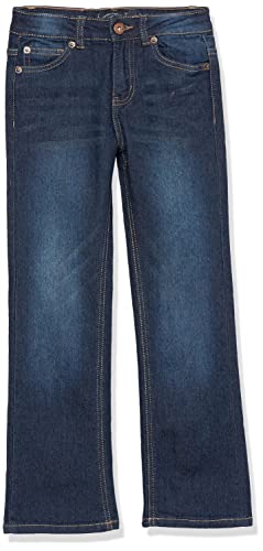 Lucky Brand Girls' Bootcut Fit Stretch Denim Jeans with Zipper Closure & Pockets, Barrier Wash, 10