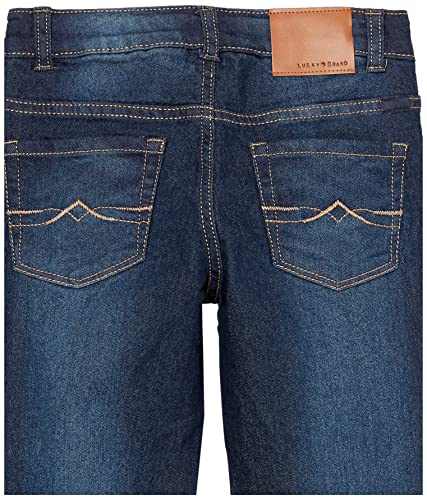 Lucky Brand Girls' Bootcut Fit Stretch Denim Jeans with Zipper Closure & Pockets, Barrier Wash, 10