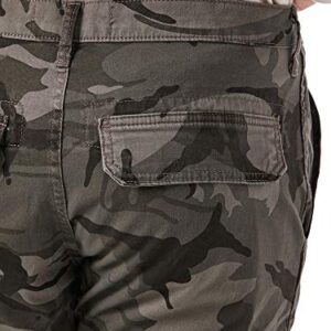 Wrangler Authentics mens Regular Tapered Cargo Pants, Grey Camo, 36W x 32L US