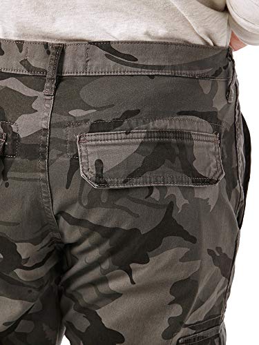 Wrangler Authentics mens Regular Tapered Cargo Pants, Grey Camo, 36W x 32L US