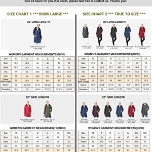 Outdoor Ventures Women's Lightweight Warm Long Puffer Coat with Hood-XL,32"