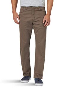 wrangler authentics mens straight fit twill pant , major brown , 34w x 30l