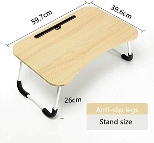 Foldable Bed Tray Lap Desk, Portable Lap Desk with Phone Slots Notebook Table Dorm Desk, Small Desk Folding Small Dormitory Table, Perfect for Watching Movie on Bed Or As Personal Dinning Table