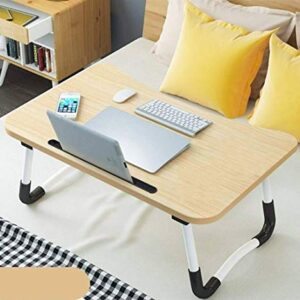 Foldable Bed Tray Lap Desk, Portable Lap Desk with Phone Slots Notebook Table Dorm Desk, Small Desk Folding Small Dormitory Table, Perfect for Watching Movie on Bed Or As Personal Dinning Table