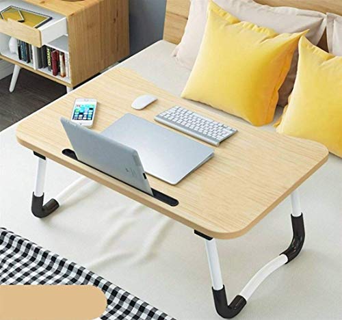 Foldable Bed Tray Lap Desk, Portable Lap Desk with Phone Slots Notebook Table Dorm Desk, Small Desk Folding Small Dormitory Table, Perfect for Watching Movie on Bed Or As Personal Dinning Table