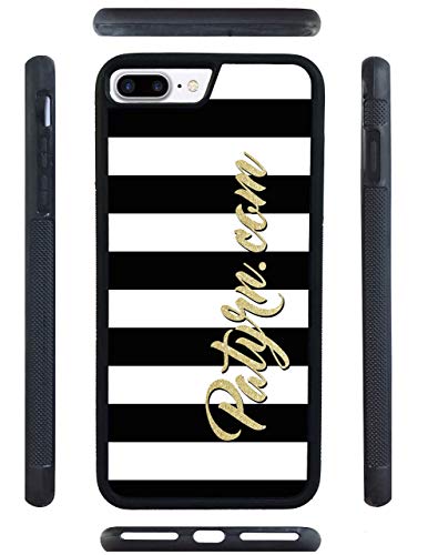 Yellow and White Bars Giraffe Personalized Apple iPhone Black Rubber Phone Case Compatible with iPhone 14 Pro Max, Pro, Max, iPhone 13 Pro Max Mini, 12 Pro Max Mini, 11 Pro Max X XS Max XR 8 7 Plus