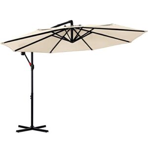 ABCCANOPY Cantilever Patio Umbrellas 10FT Light Beige