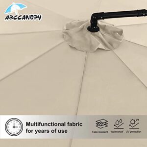 ABCCANOPY Cantilever Patio Umbrellas 10FT Light Beige