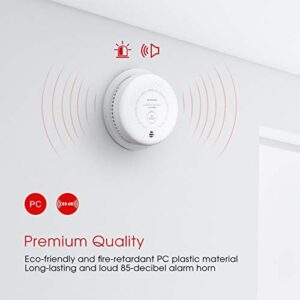 X-Sense 10-Year Battery (Not Hardwired) Combination Smoke and Carbon Monoxide Detector Alarm, Dual Sensor Smoke CO Alarm Complies with UL 217 & UL 2034 Standards, Auto-Check, SC03