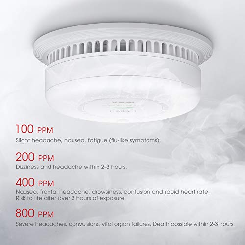 X-Sense 10-Year Battery (Not Hardwired) Combination Smoke and Carbon Monoxide Detector Alarm, Dual Sensor Smoke CO Alarm Complies with UL 217 & UL 2034 Standards, Auto-Check, SC03