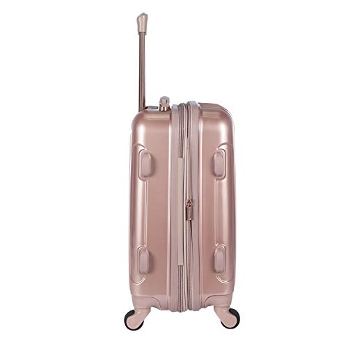 kensie Women's Alma Hardside Spinner Luggage, Expandable, Rose Gold, Carry-On 20-Inch