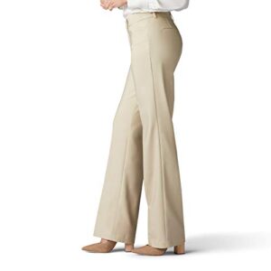 Lee Women's Ultra Lux Comfort with Flex Motion Trouser Pant Bungalow Khaki 14 Medium