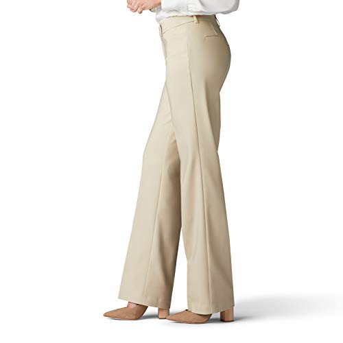 Lee Women's Ultra Lux Comfort with Flex Motion Trouser Pant Bungalow Khaki 14 Medium