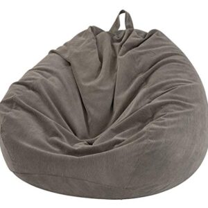 Nobildonna Bean Bag Chair Cover (No Filler) for Kids and Adults. Extra Large 300L Beanbag Stuffed Animal Storage Soft Premium Corduroy