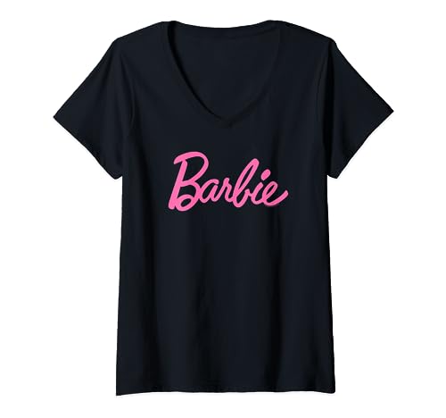 Barbie - Classic Barbie Logo V-Neck T-Shirt