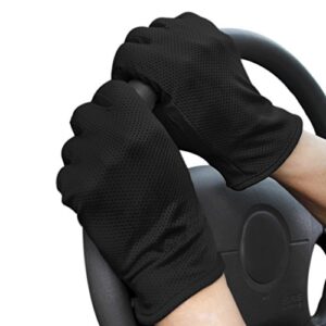 JIAHG Mens Driving Gloves Summer UV Sun Gloves Non Slip Touchscreen Cotton Gloves Outdoor Sunblock Gloves for Cycling Motorcycle