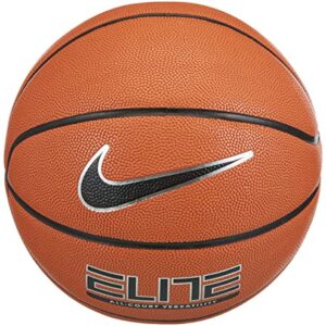 Nike Unisex - Elite All- Court Basketball, Amber Metallic Silver/Black, 7, Amber Black Metallic Silver Black